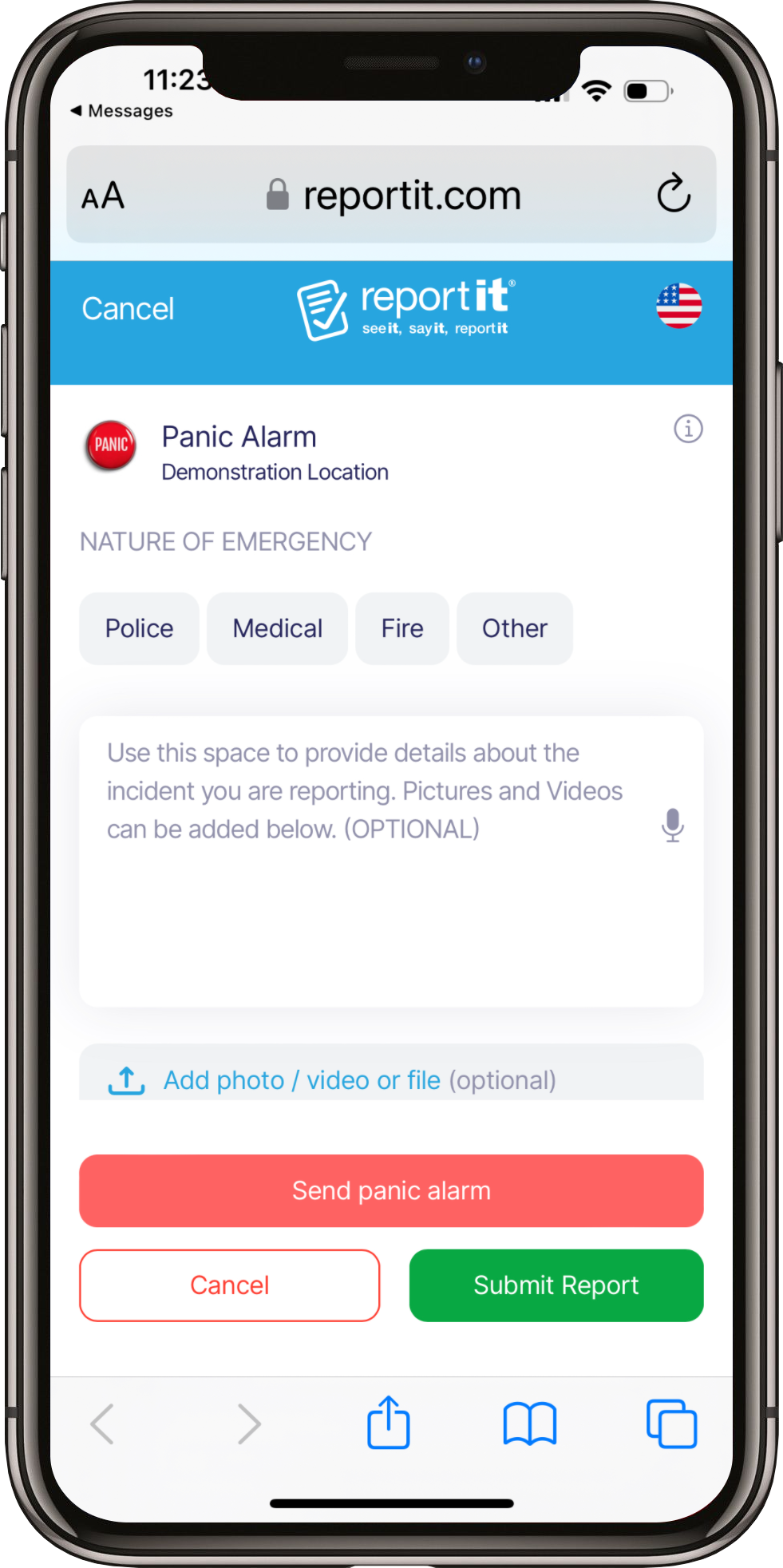 Panic Alarm App