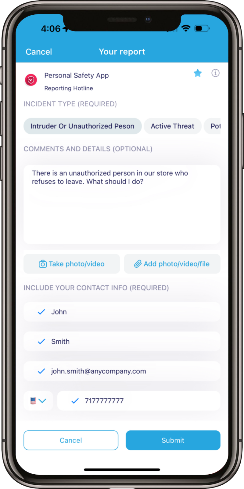 The report It® Personal Safety App