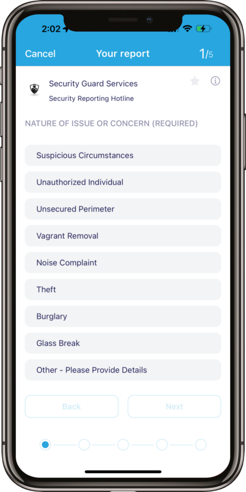 Safety and Security Reporting App